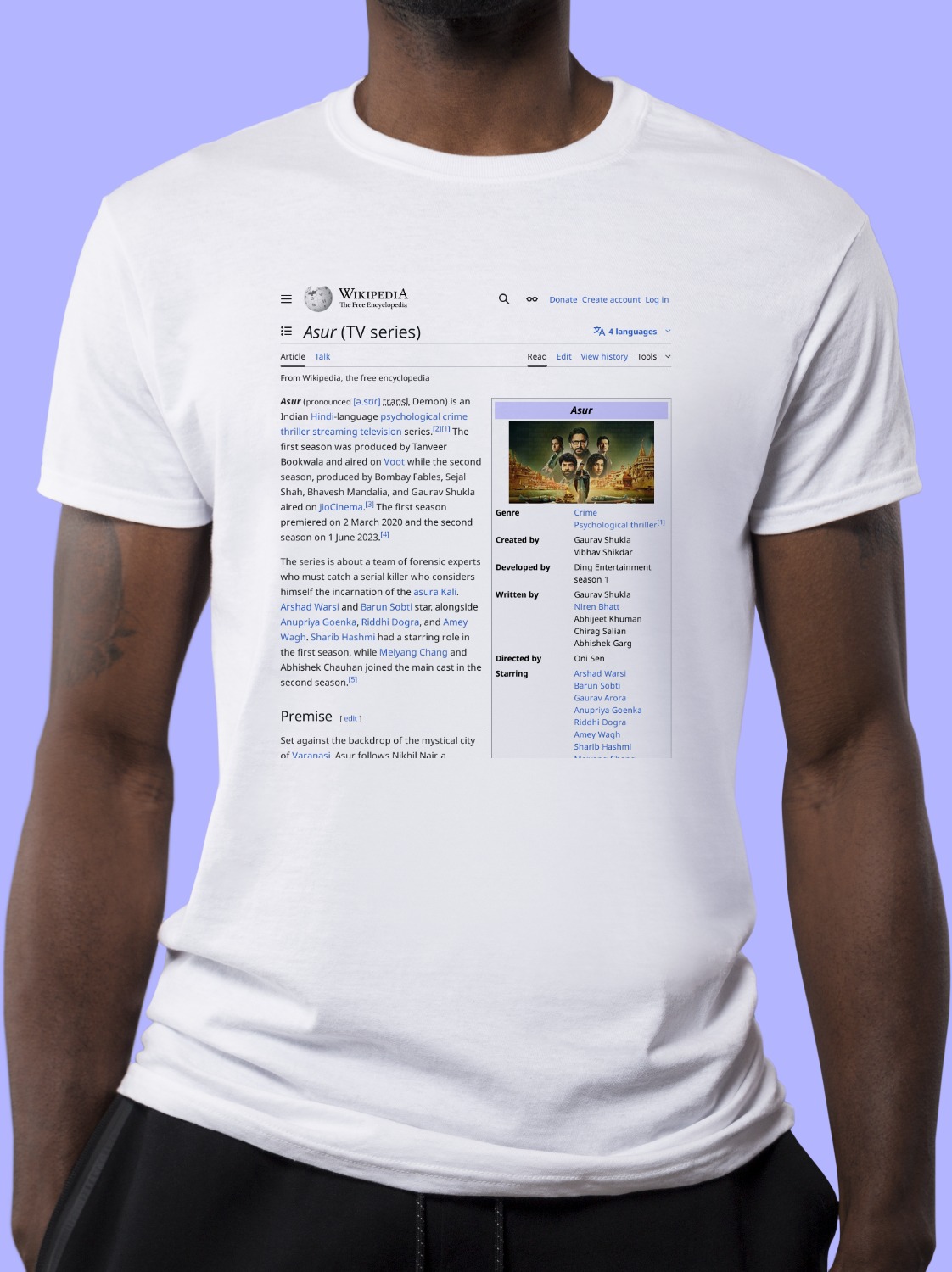 Asur (web series) Wikipedia T-Shirt
