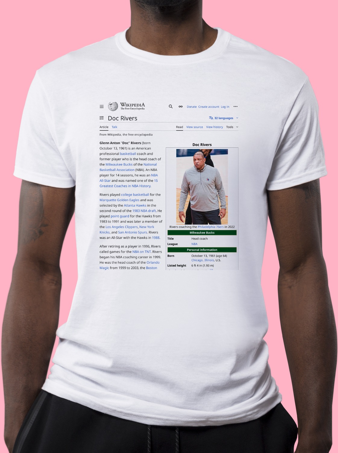 Doc Rivers Wikipedia T-Shirt