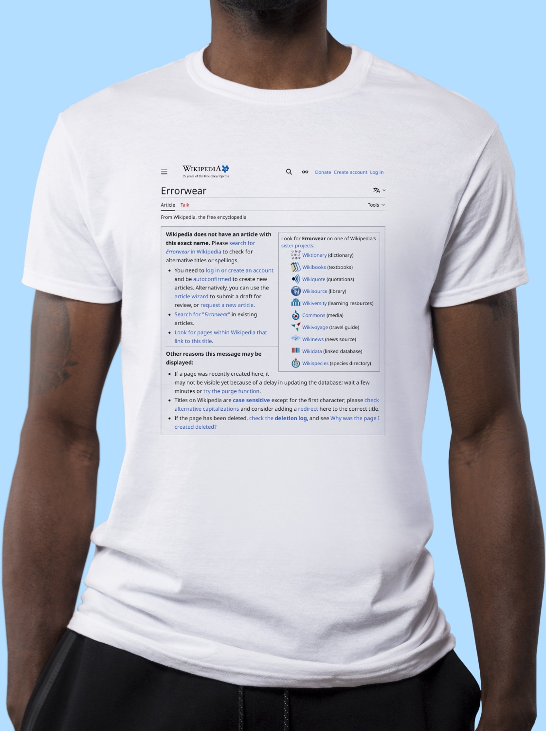 Errorwear Wikipedia T-Shirt