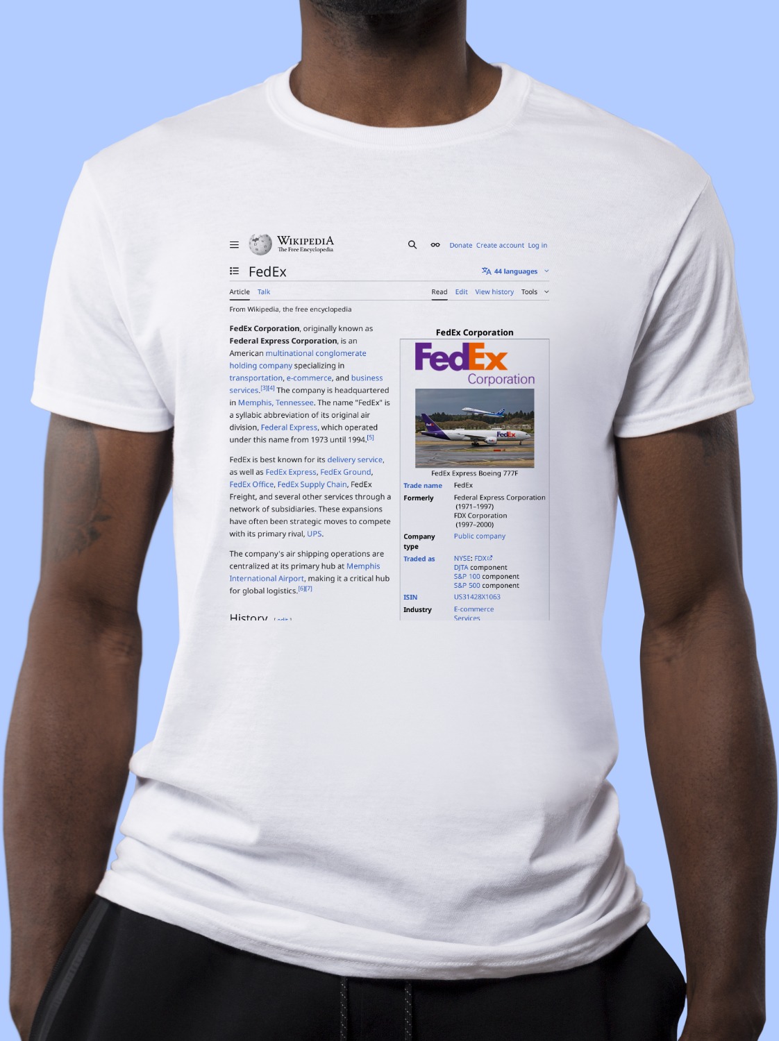 FedEx Wikipedia T-Shirt