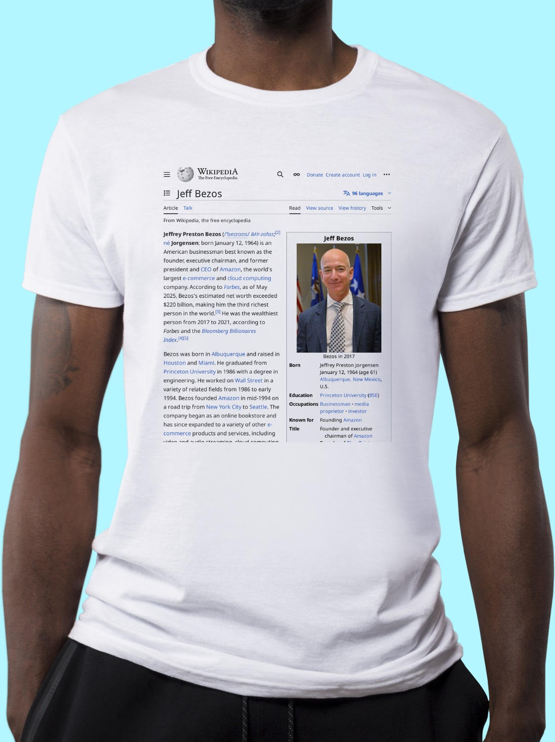 Jeff Bezos Wikipedia T-Shirt