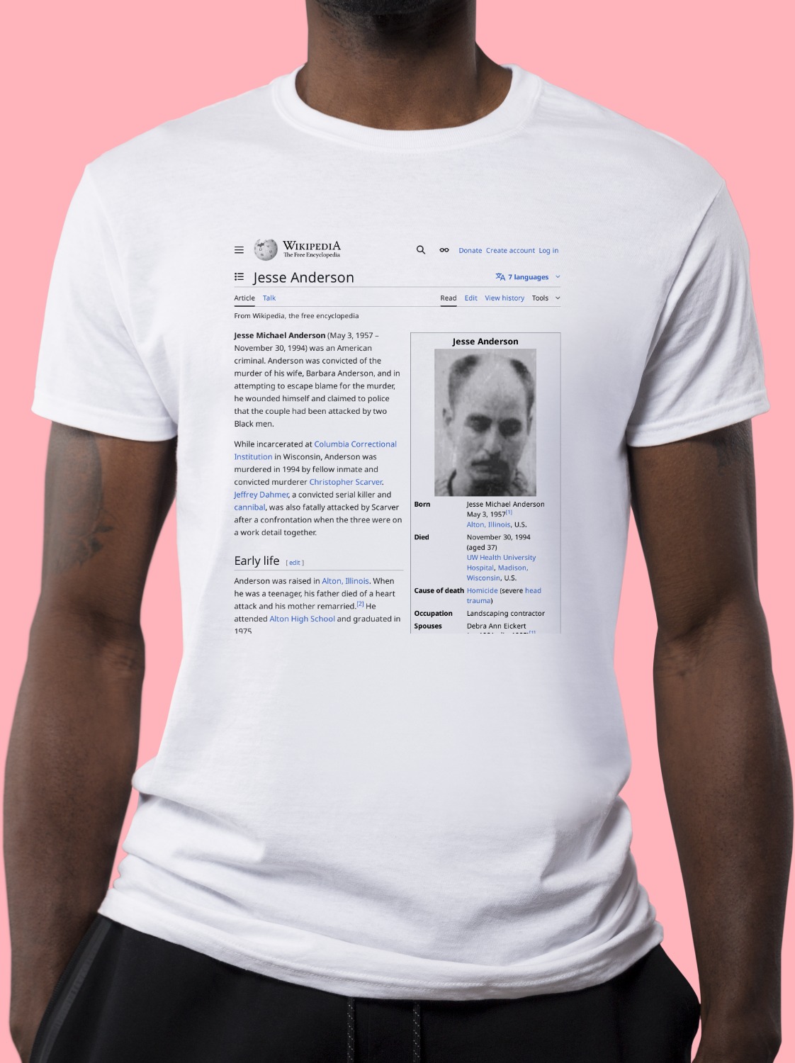 Jesse Anderson Wikipedia T-Shirt