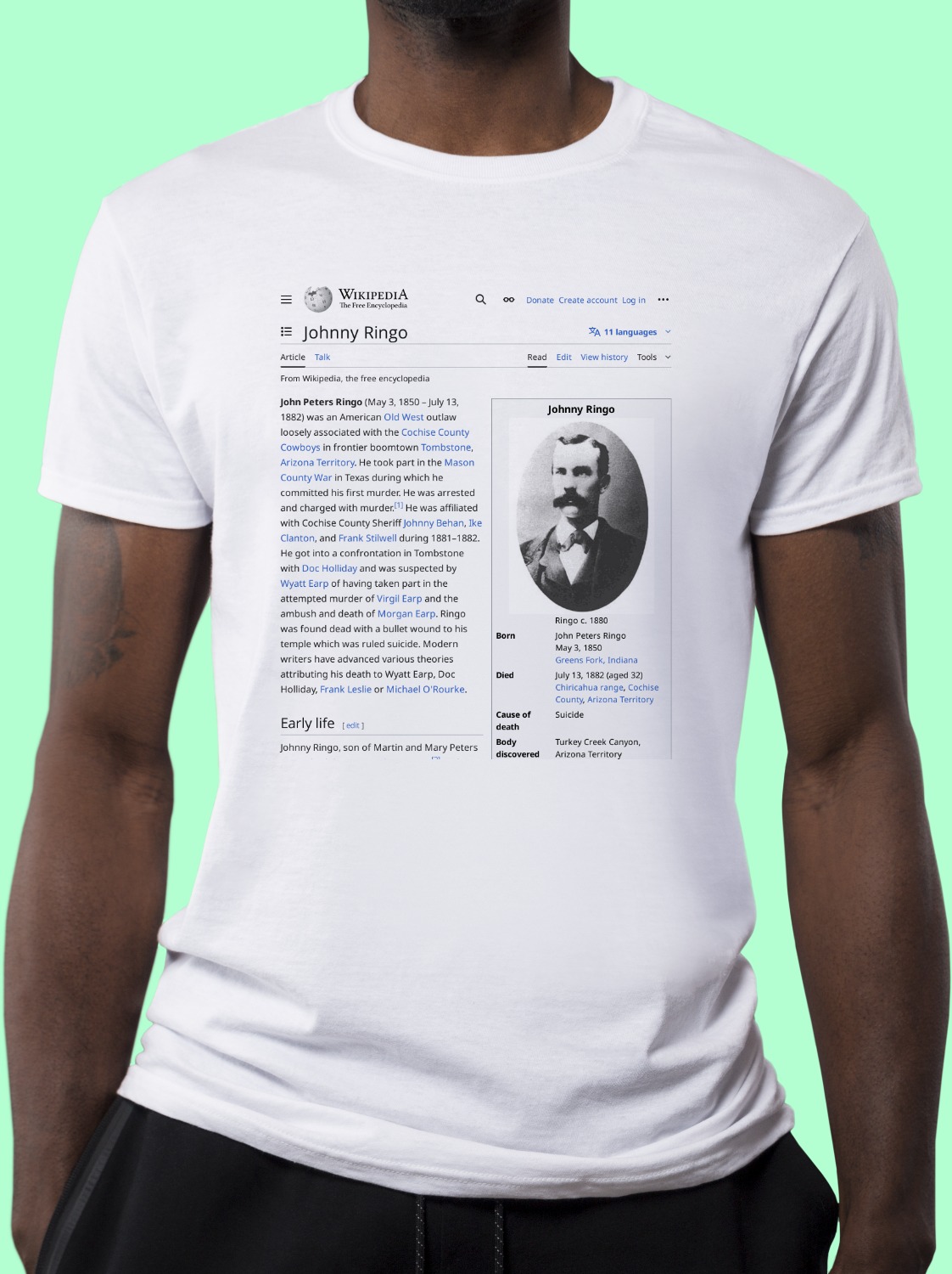 Johnny Ringo Wikipedia T-Shirt