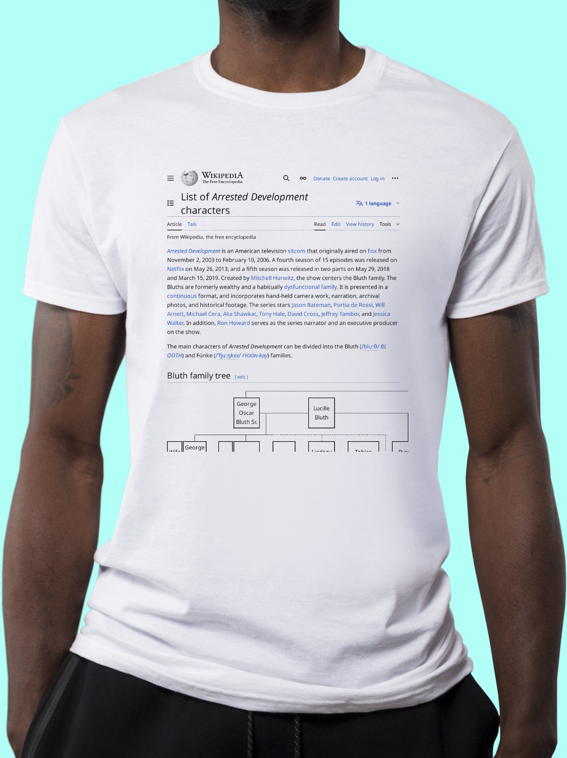 List of Arrested Development characters Wikipedia T-Shirt