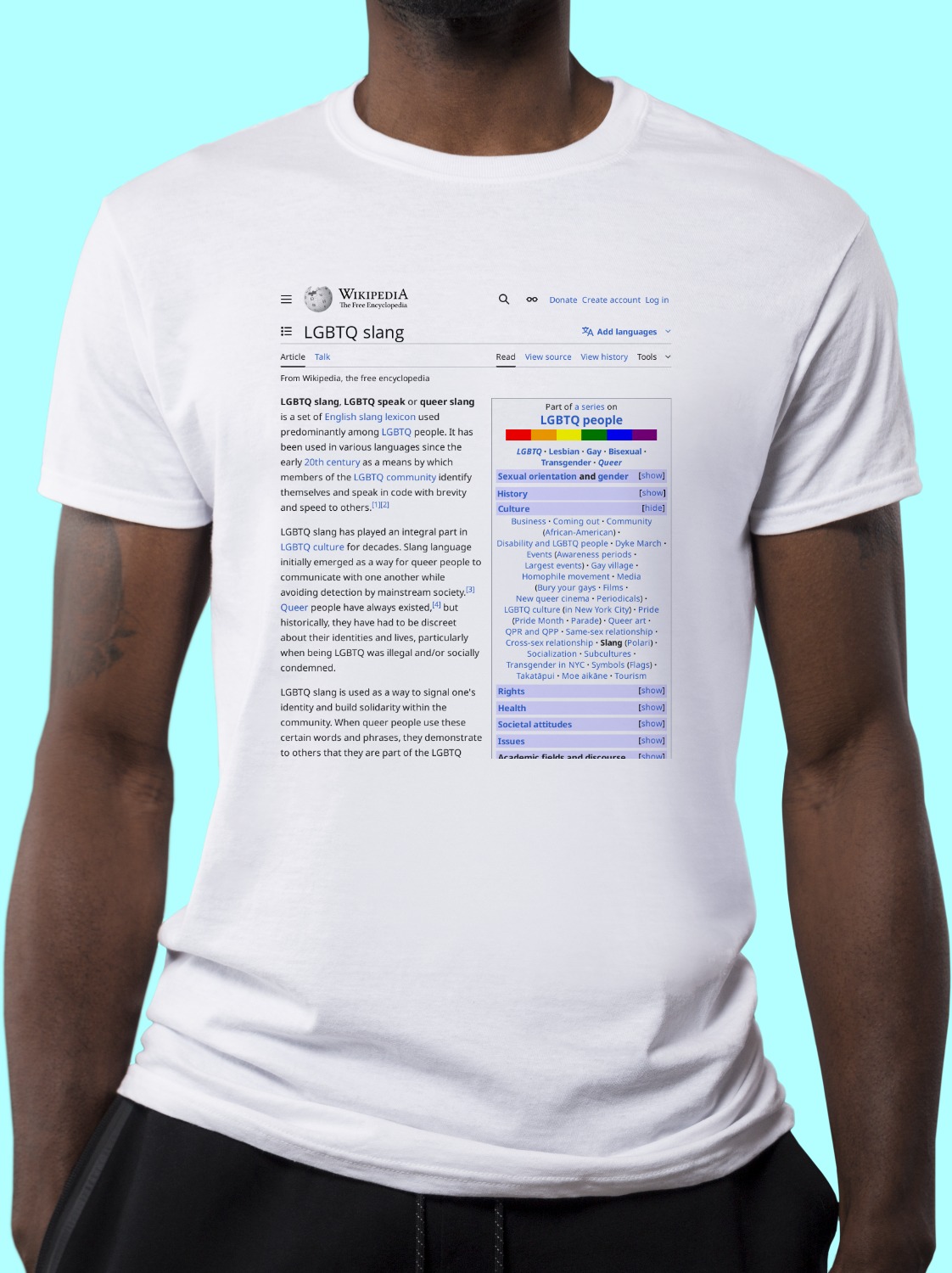List of LGBT slang terms Wikipedia T-Shirt