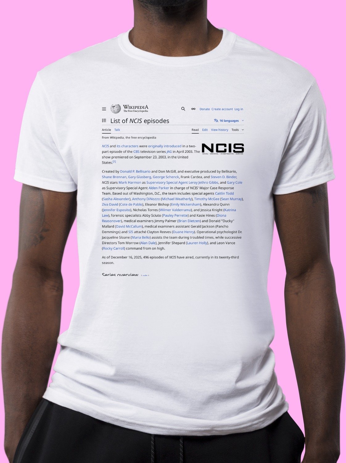 List of NCIS episodes Wikipedia T-Shirt