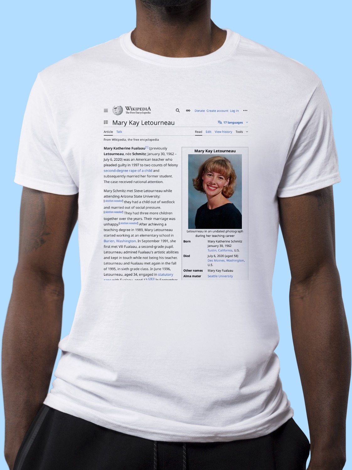 Mary Kay Letourneau Wikipedia T-Shirt