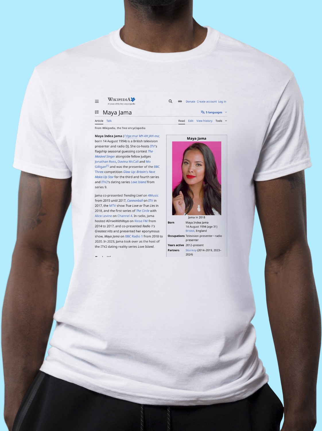 Maya Jama Wikipedia T-Shirt