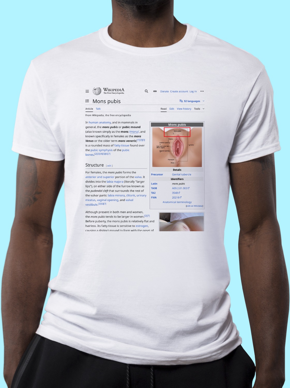 Mons pubis Wikipedia T-Shirt