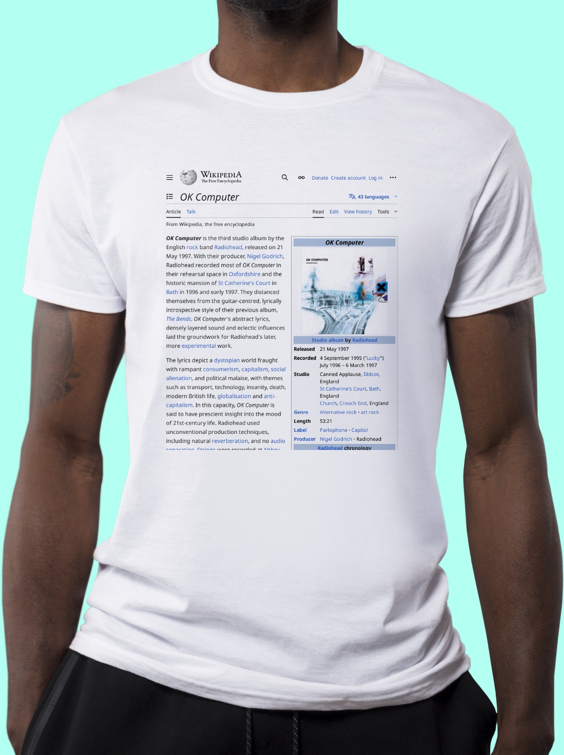 OK Computer Wikipedia T-Shirt