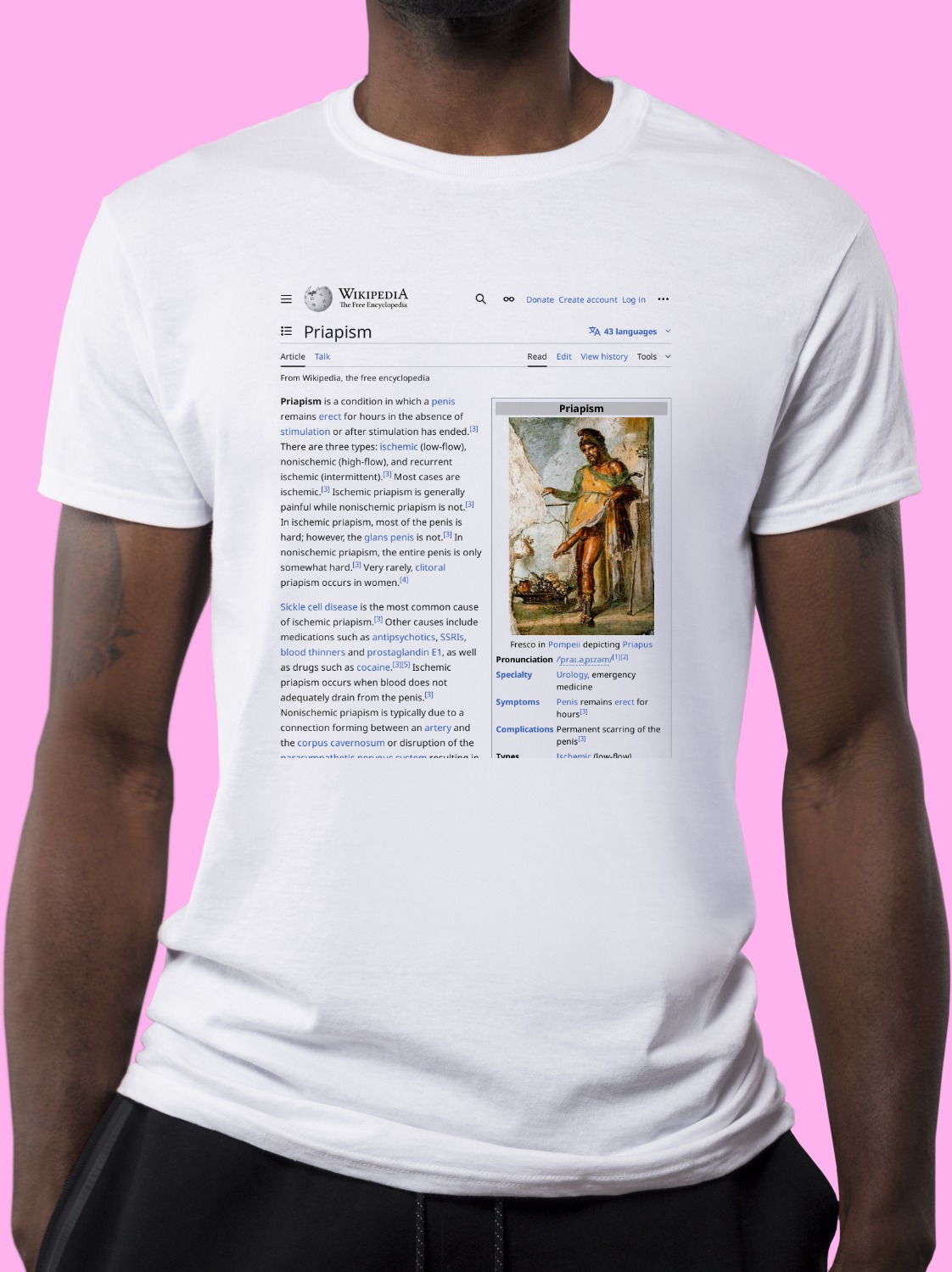 Priapism Wikipedia T-Shirt