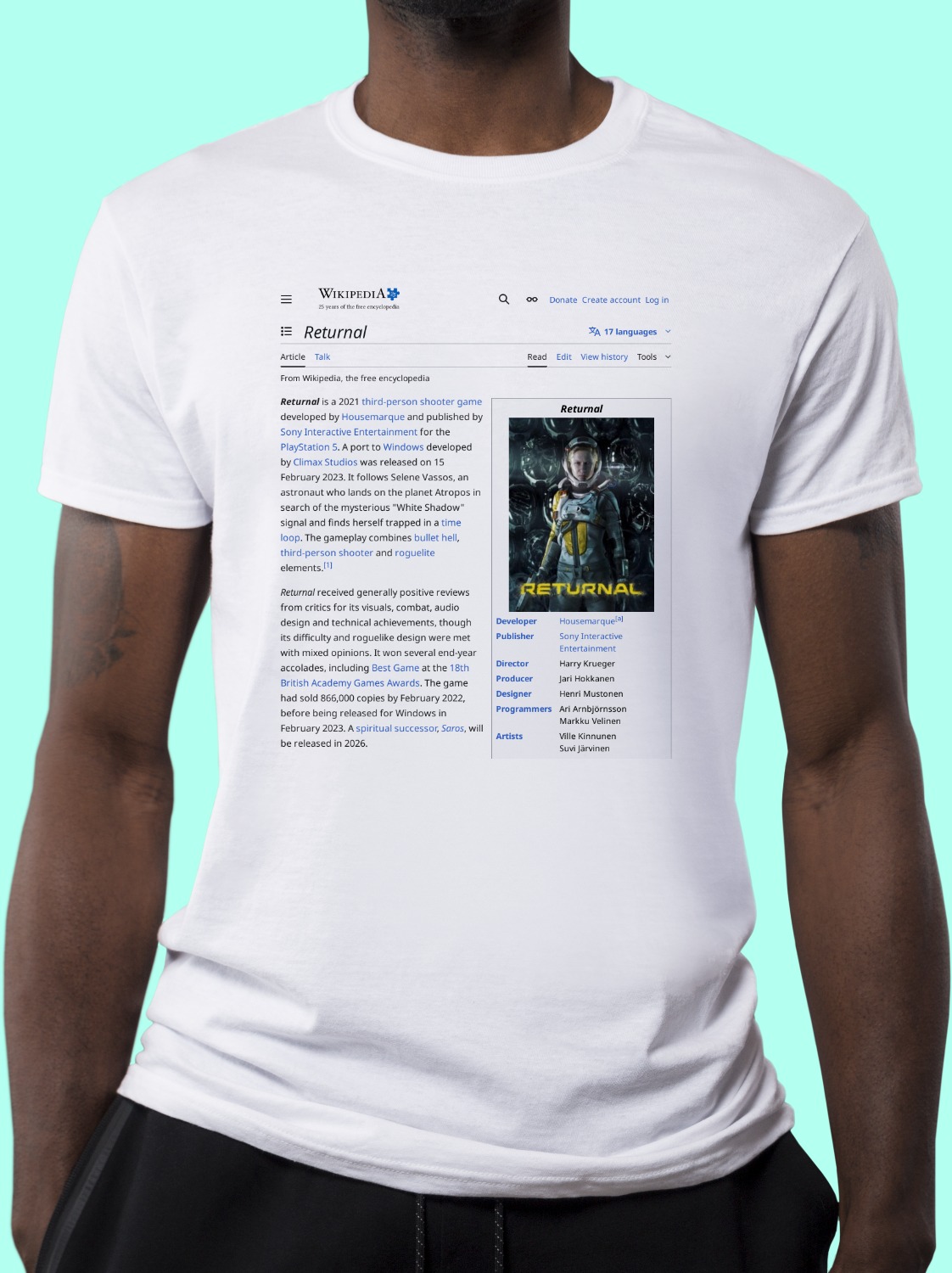 Returnal (video game) Wikipedia T-Shirt