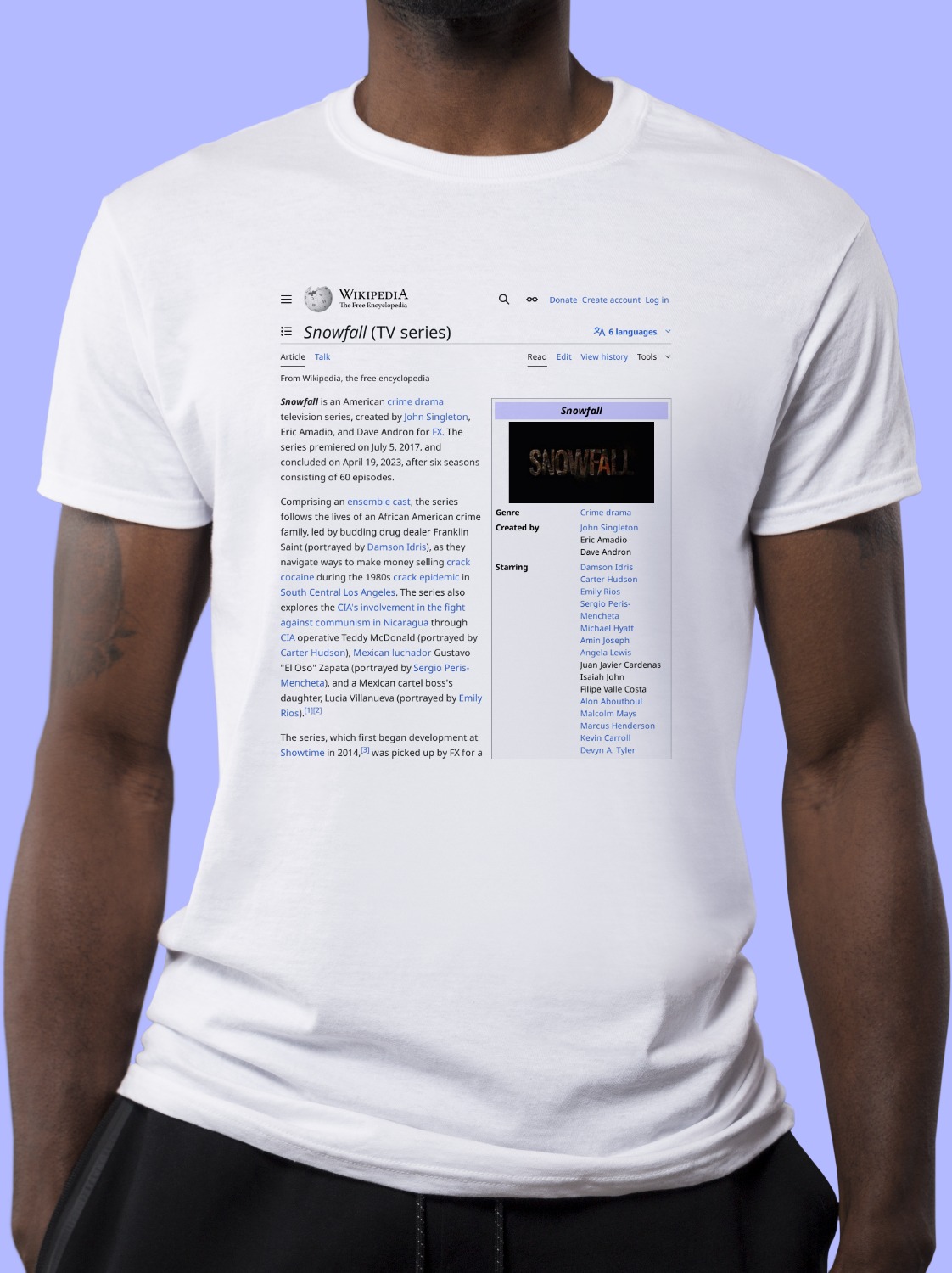 Snowfall (TV series) Wikipedia T-Shirt