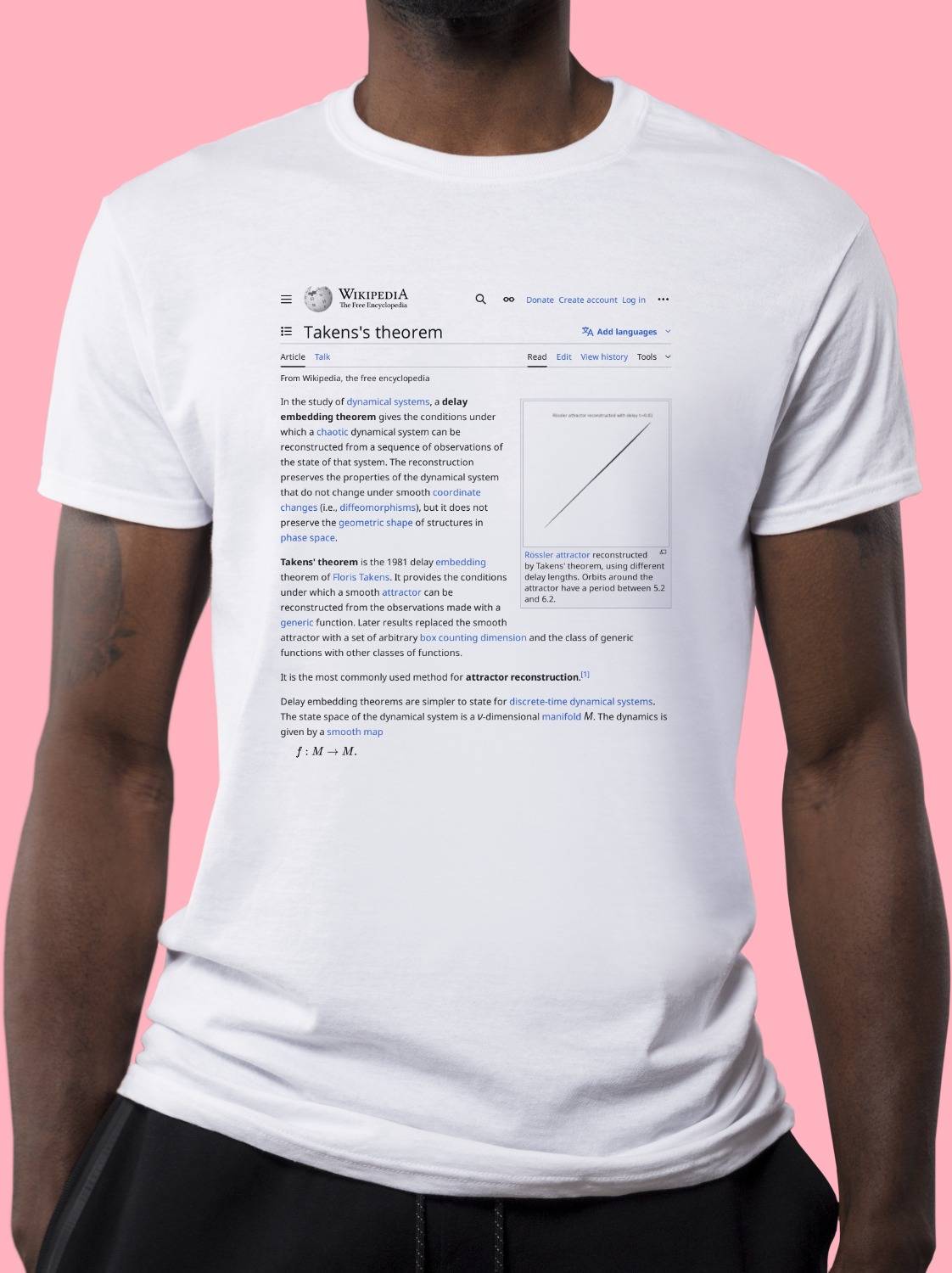 Takens's theorem Wikipedia T-Shirt