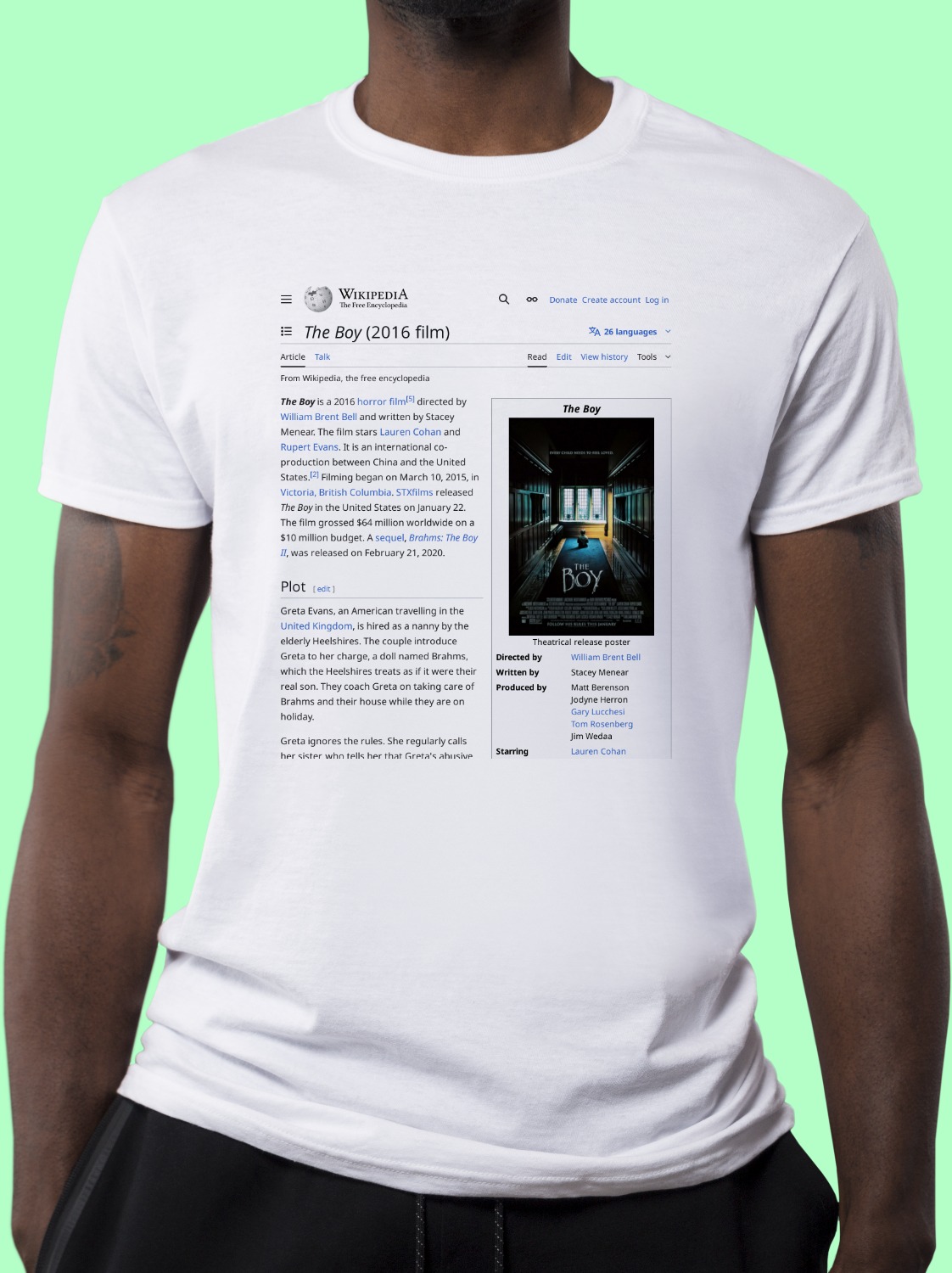 The Boy (2016 film) Wikipedia T-Shirt