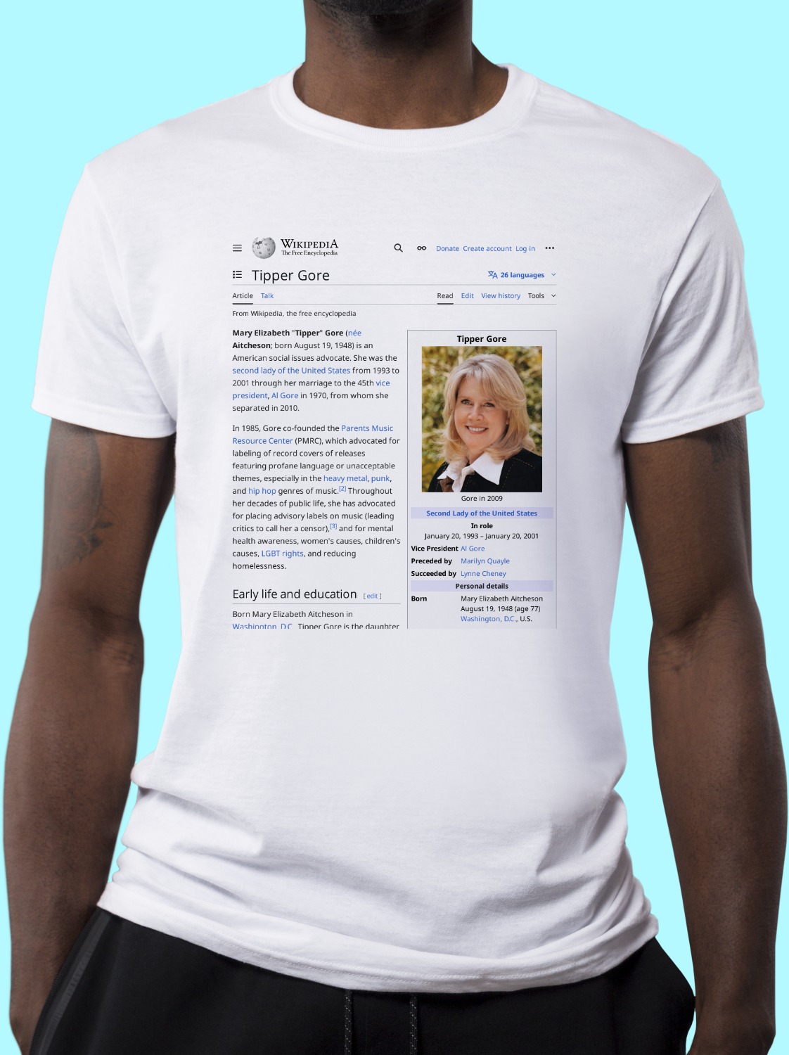 Tipper Gore Wikipedia T-Shirt