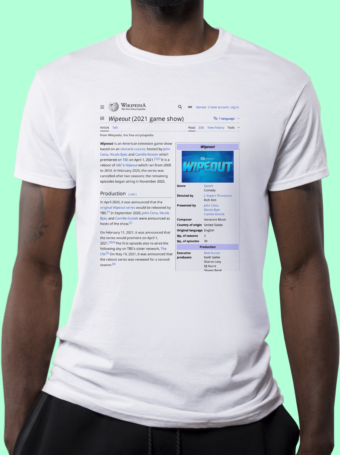 Wipeout (2021 game show) Wikipedia T-Shirt
