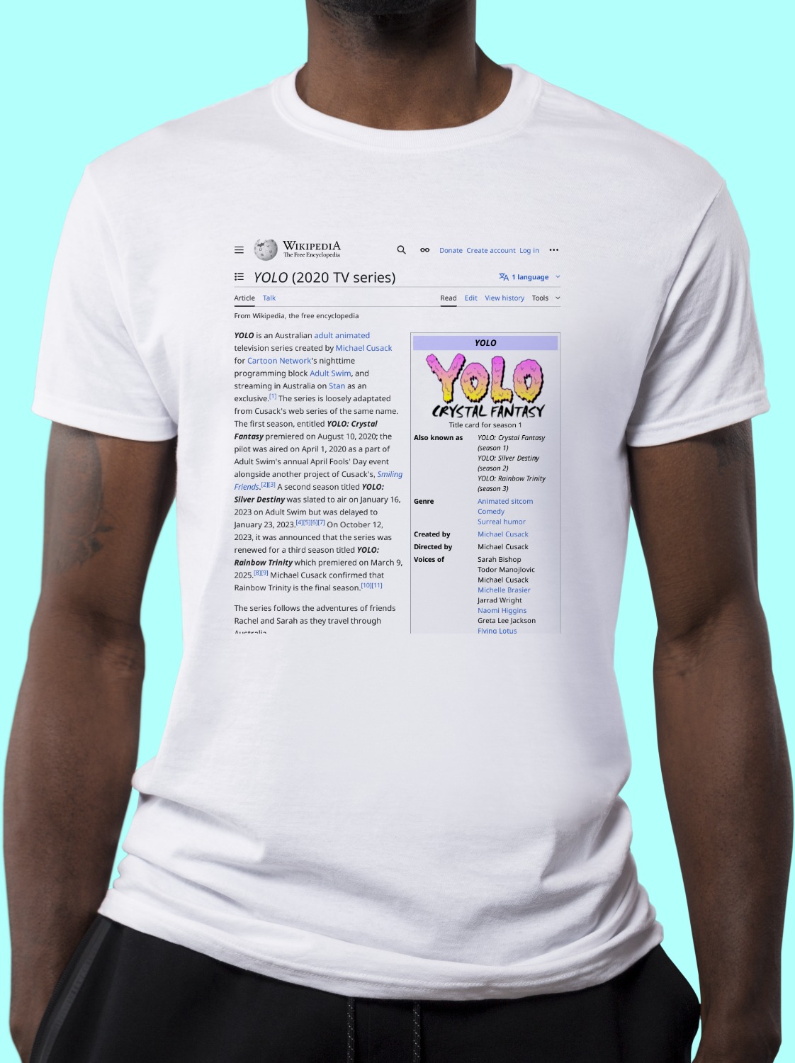 YOLO: Crystal Fantasy Wikipedia T-Shirt