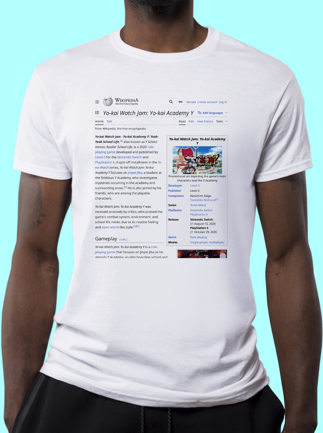 Yo-kai Watch Jam: Yo-kai Academy Y Wikipedia T-Shirt