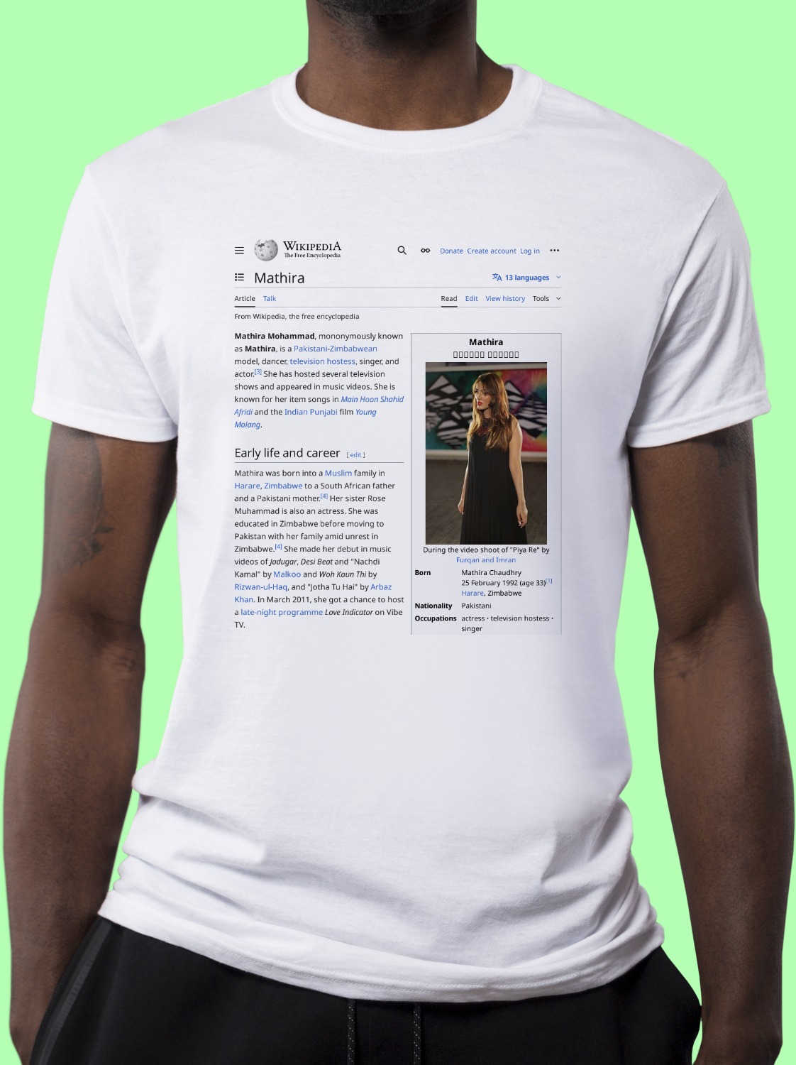 mathira Wikipedia T-Shirt